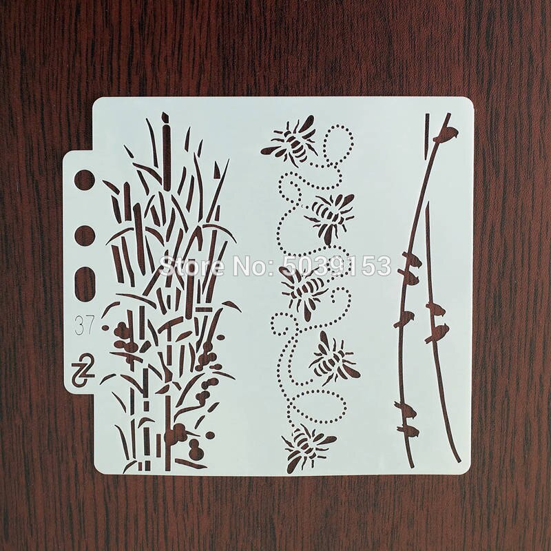 Kaffe trädgård skiktning ihåliga stenciler stämpli... – Grandado