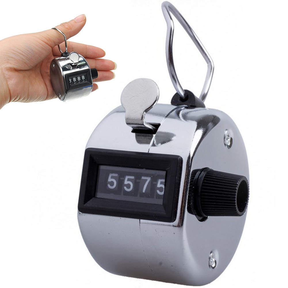 4 Digit Number Hand Held Tally Counter Digital Gol... – Vicedeal