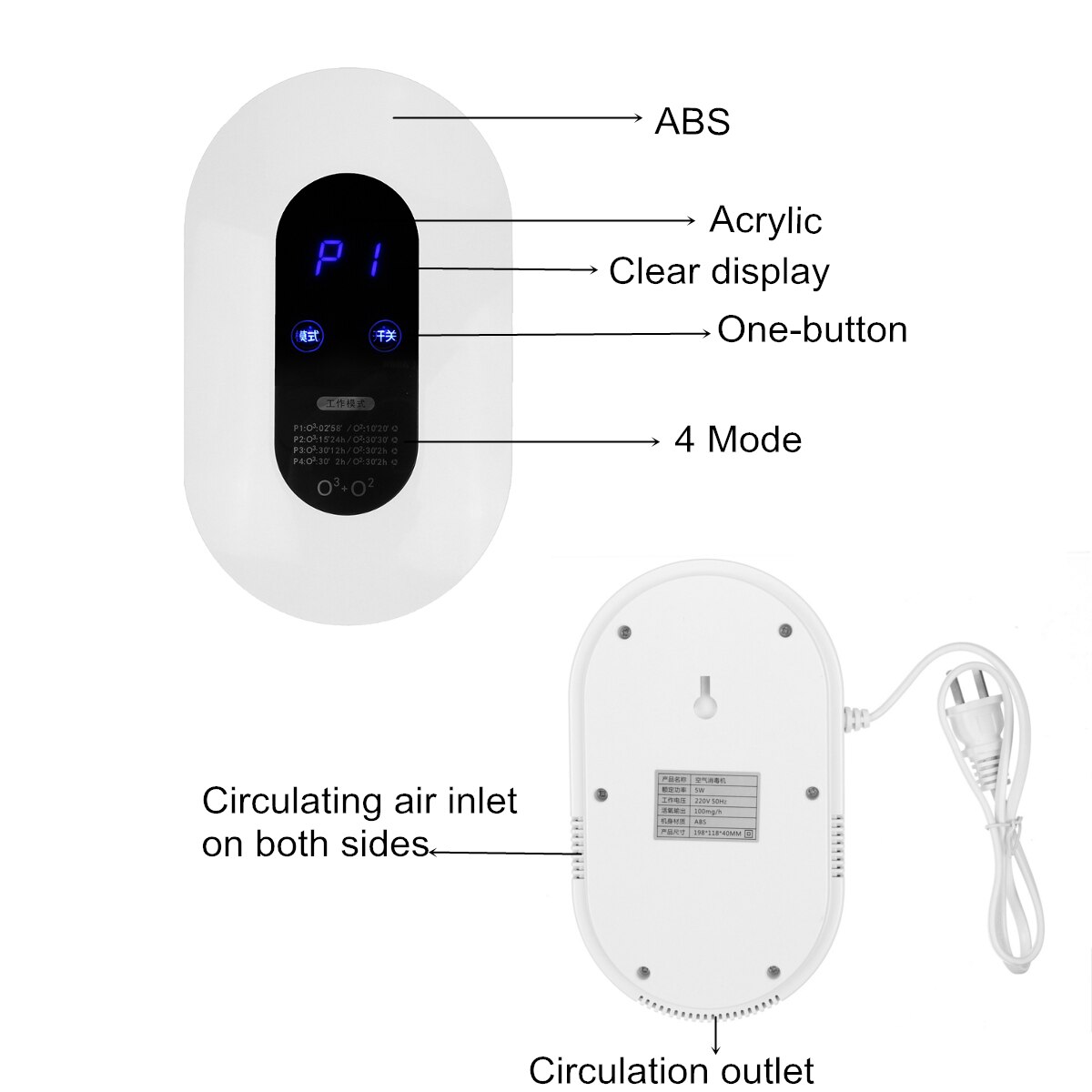 Ozone Generator Air-Purifier Remove Formaldehyde S... – Grandado