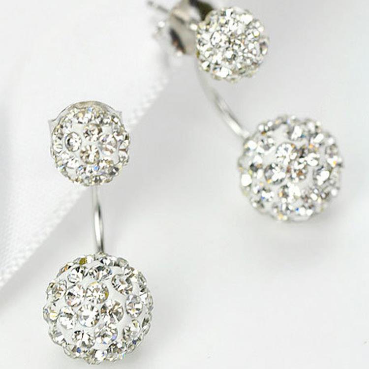 Crystal Ball Stud Earrings For Women Brincos Earin... – Grandado