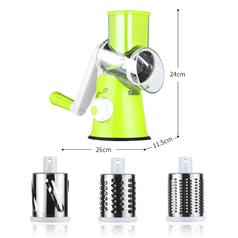Potato Carrot Grater Slicer Vegetable Cutter Round... – Grandado