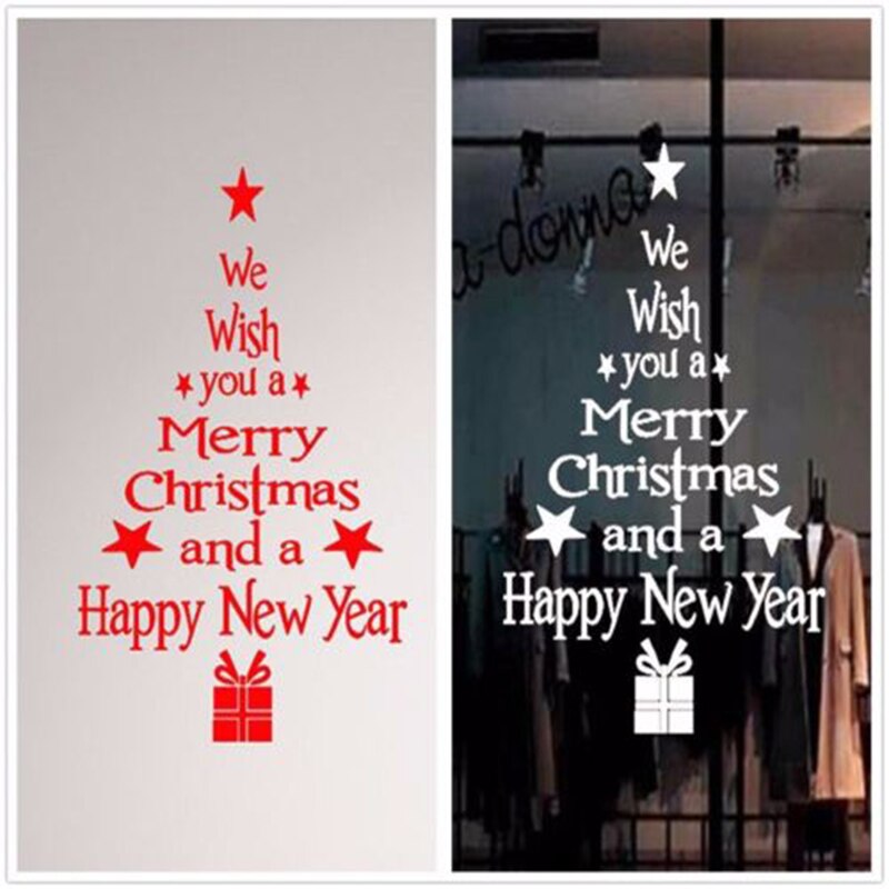 1pc Merry Christmas Window Wall Stickers Posters D... – Vicedeal