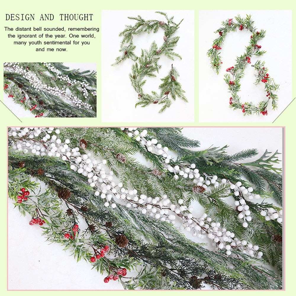 170CM Christmas Decor Rattan DIY Garland Christmas... – Grandado