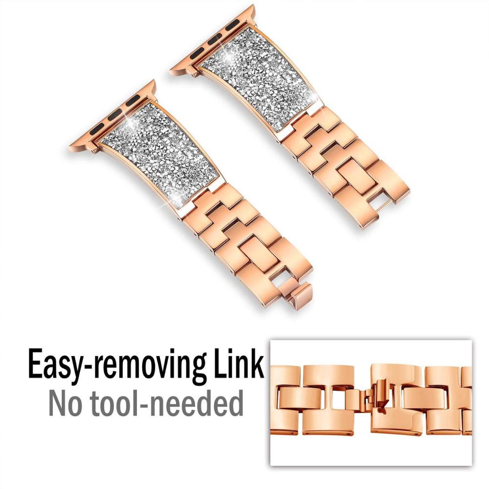 Luxury Diamond strap For Apple Watch band 40mm 38m... – Vicedeal