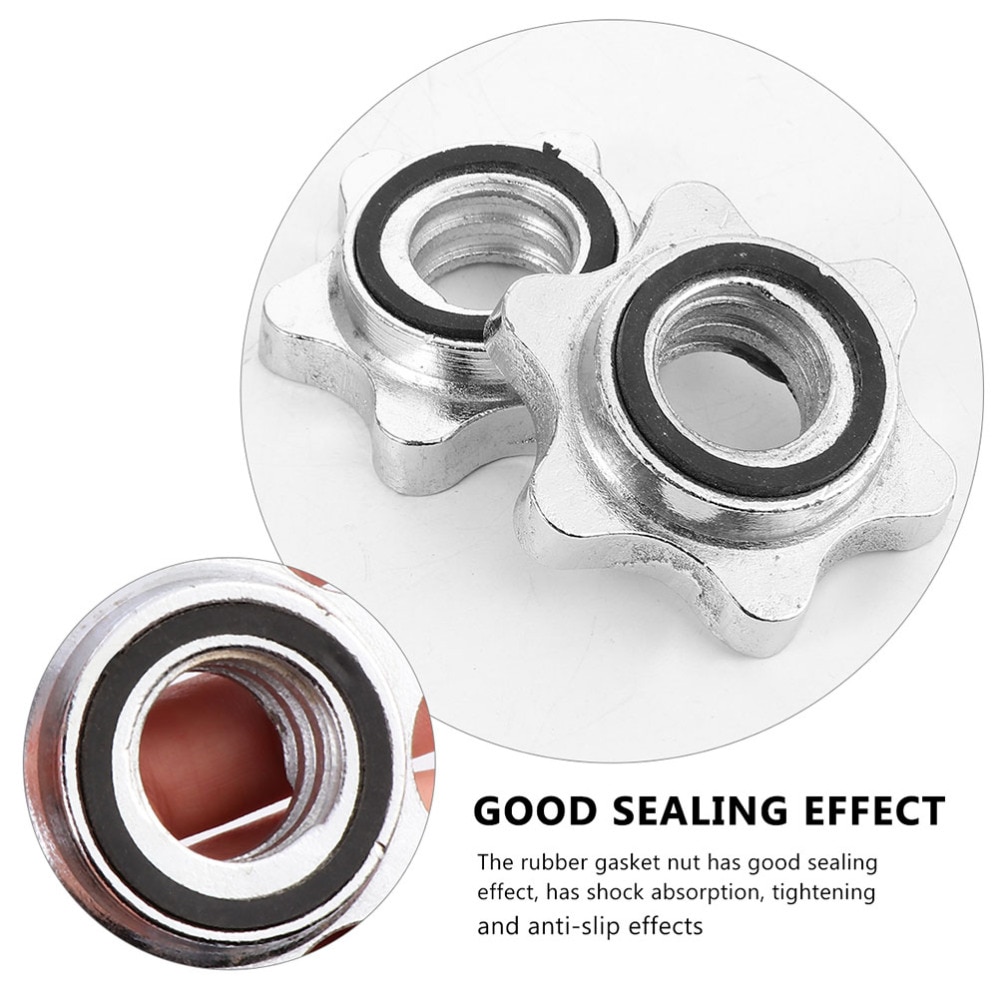 4Pcs Dumbbell Hex Nut Dumbbell Rod Nut Spinlock Co... – Grandado
