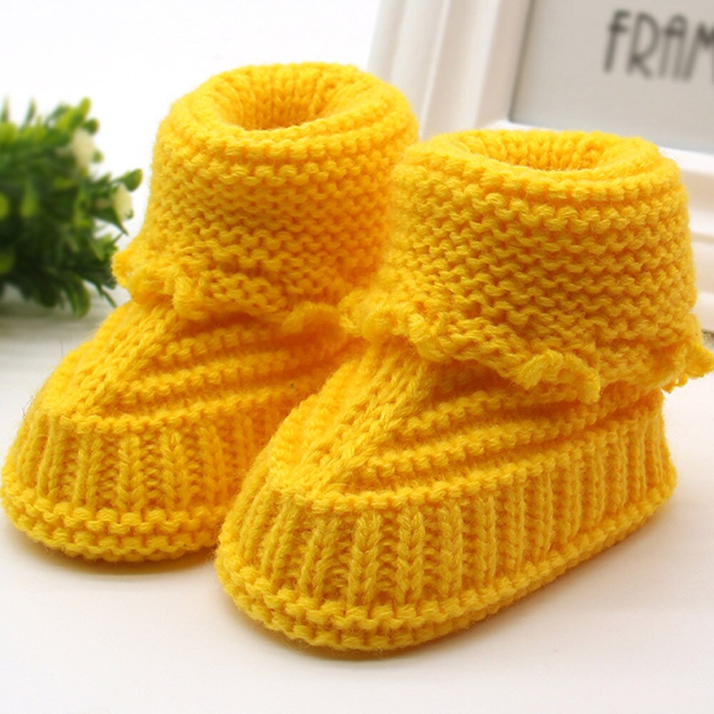 Girls boys woolen shoes Toddler Newborn Baby Knitt... – Grandado