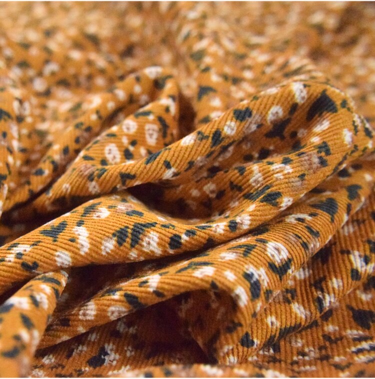 50*145cm Turmeric Small Floral Corduroy Fabric Aut... – Vicedeal
