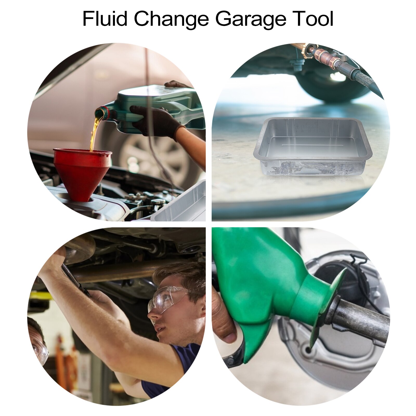 1pc Steel Oil Drain Pan Waste Engine Oil Collector... – Grandado