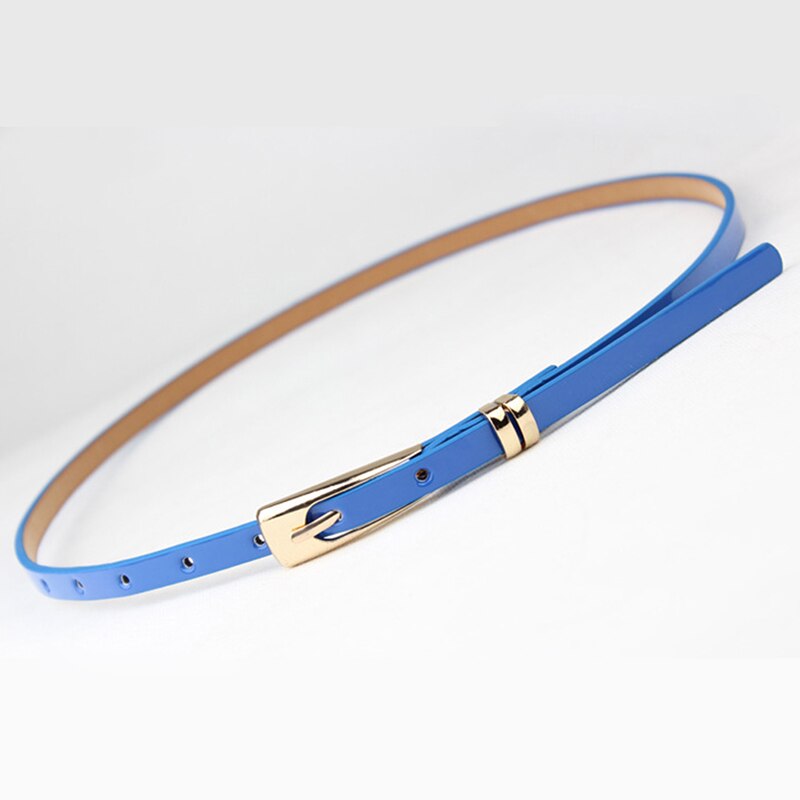 Candy Color Thin Pu Leather Belt Female Red Brown ... – Grandado