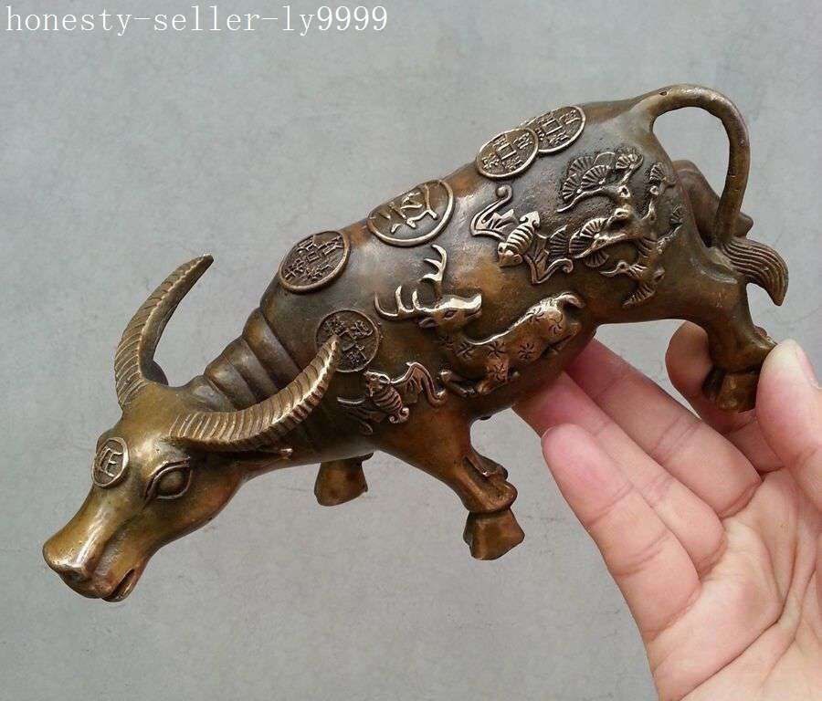 Klassieke dier Standbeeld Ox standbeeld Tuin Koper... – Grandado