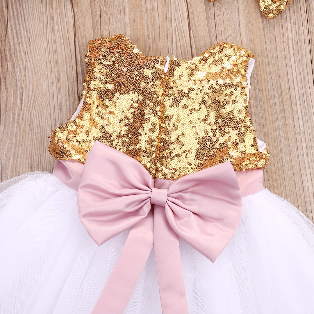 Citgeett Princess Baby Girls Sequins Bowknot Party... – Grandado