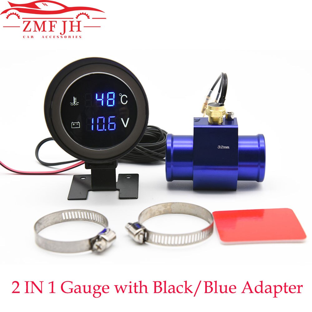 2 In 1 Universele Auto Water Temp Gauge Ronde Lcd ... – Vicedeal