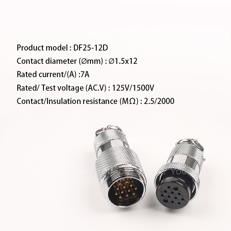 1Set DF25 GX25 Butt TYPE Female Male Aviation Wire... – Grandado