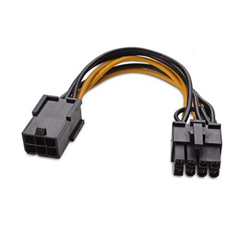 Pcie 6Pin To 8Pin Adapter, PCI-E 6-Pin Male To 8-P... – Grandado