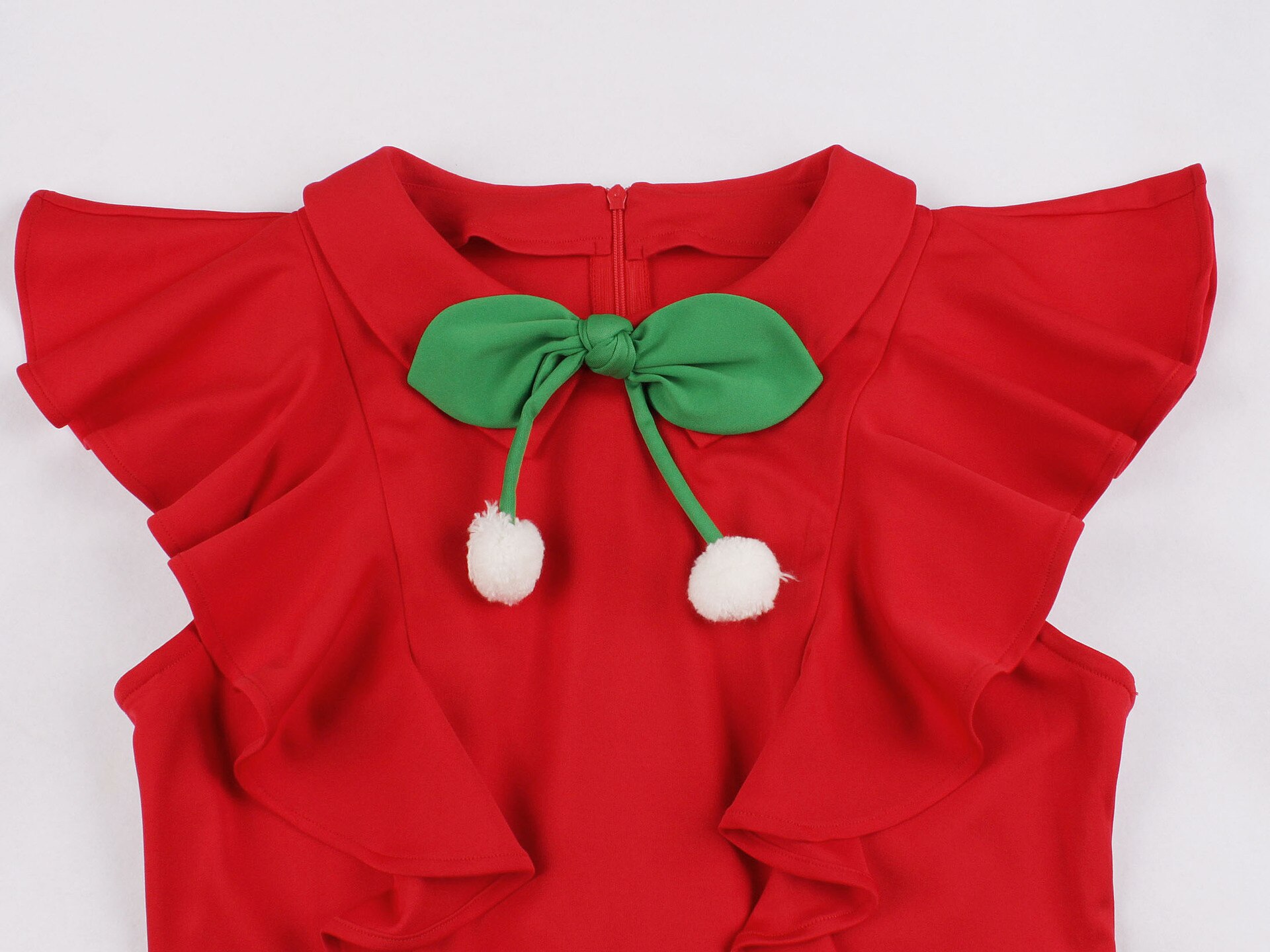 Casual Red Office Lady Short Sleeve Vintage Dress ... – Grandado