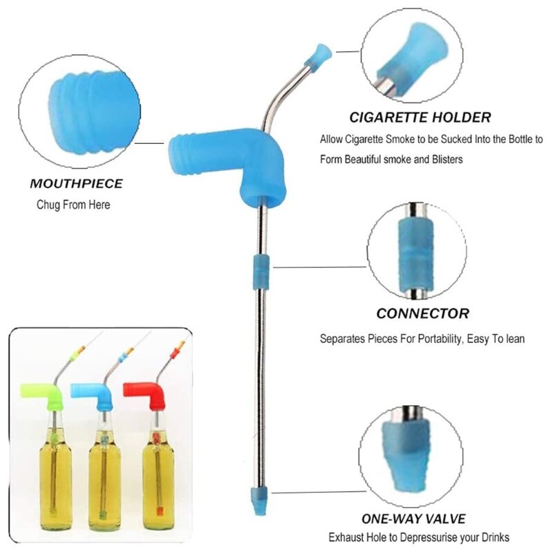 1PC Beer Snorkel Straw Beer Bong Funnel Slammer Do... – Grandado