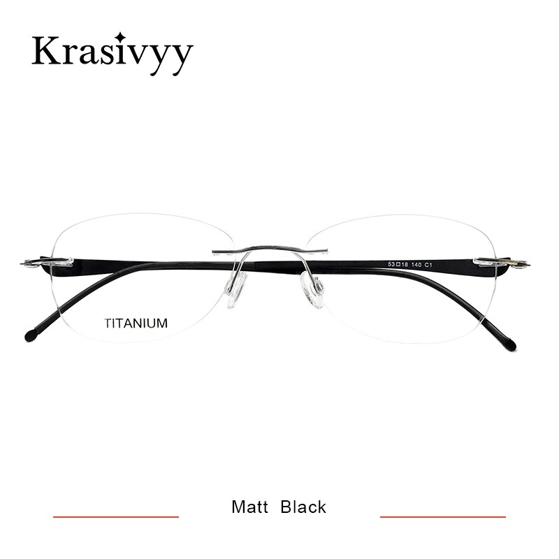 Krasivyy Oval Rimless Glasses Frames Women Brand S... – Vicedeal