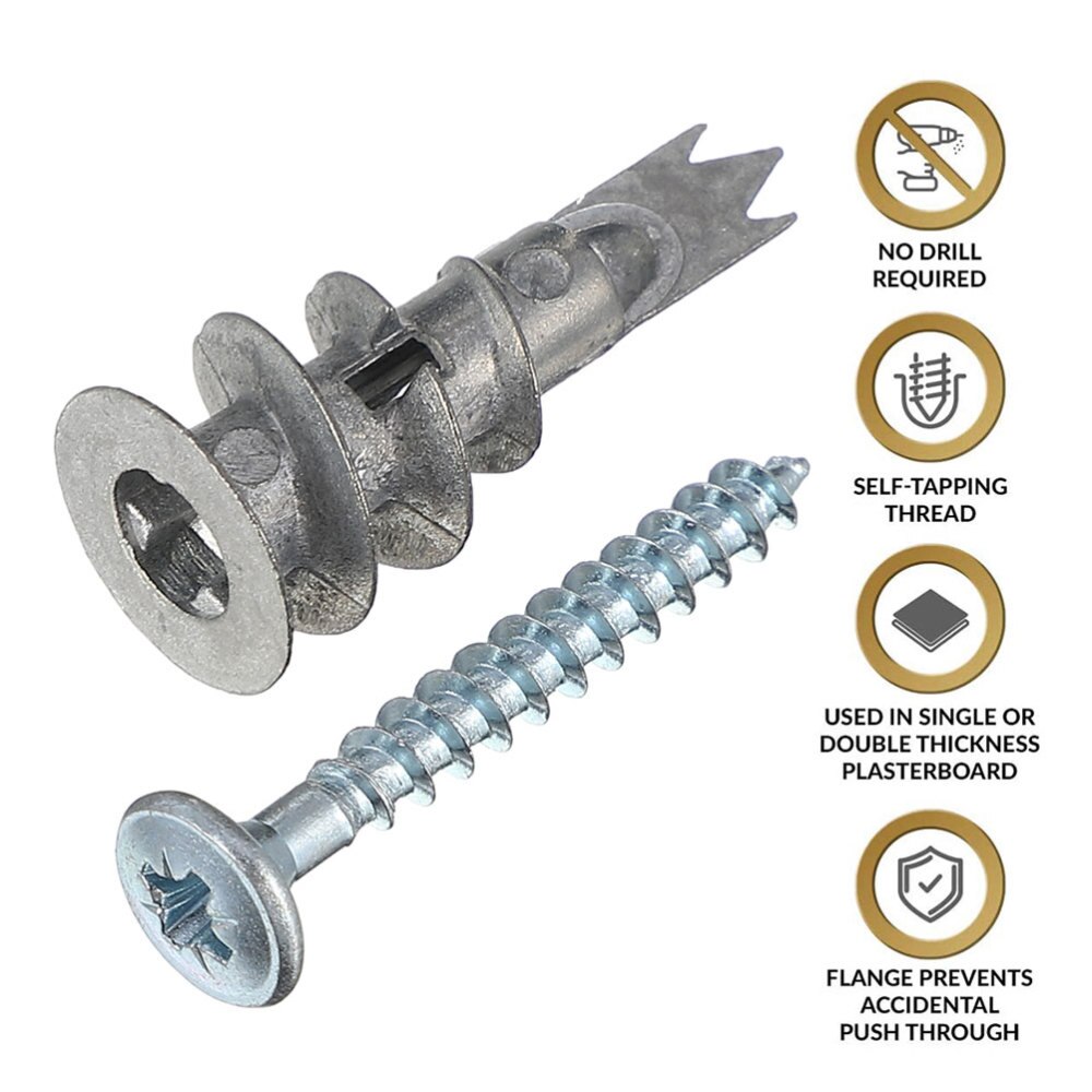 100 Pcs Wall Fixing Screws Screw Fixings Novel Sel... – Grandado