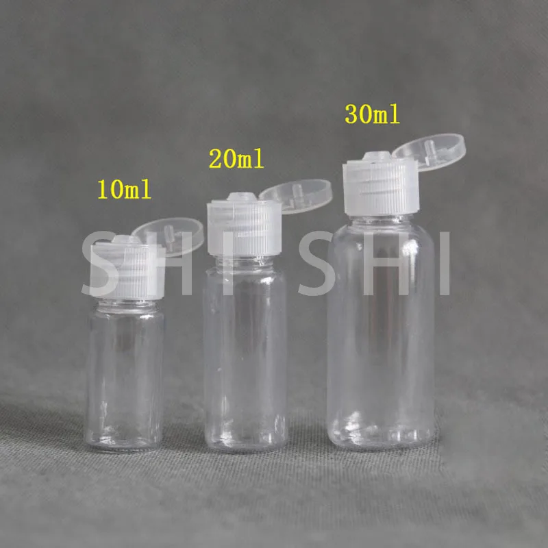 5 Pcs Clear Flip Lid Bottles Cosmetic Sample Conta... – Grandado