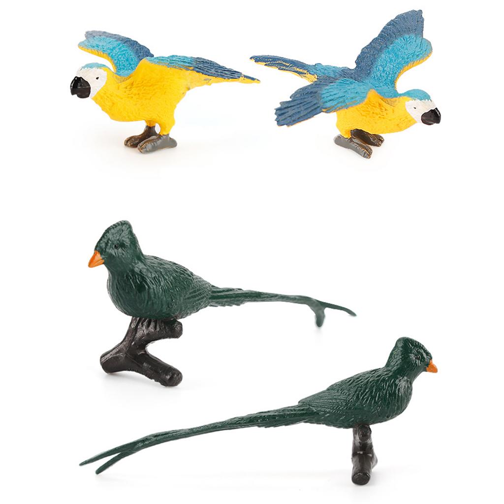 Toy Mini Bird Model Egret Flamingo Toucan Parakeet... – Grandado