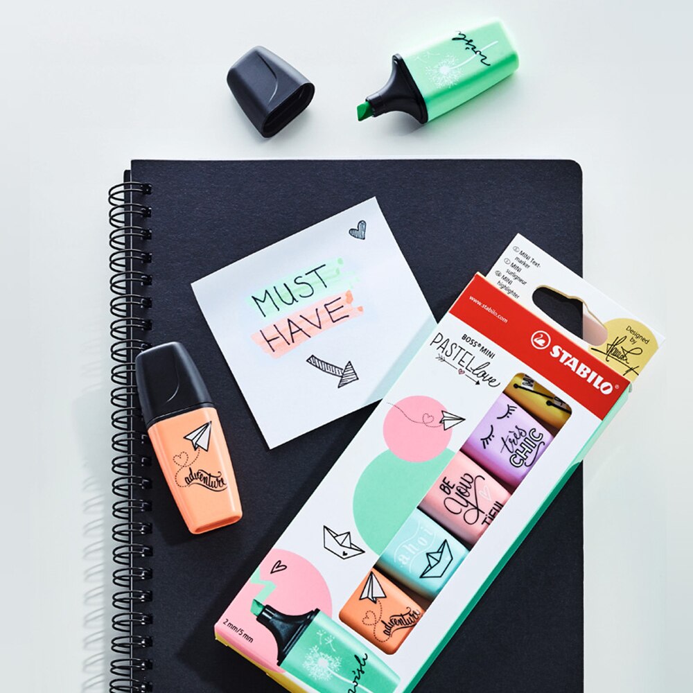 Kawaii Mini STABILO BOSS Highlighter Pen Set Macar... – Grandado