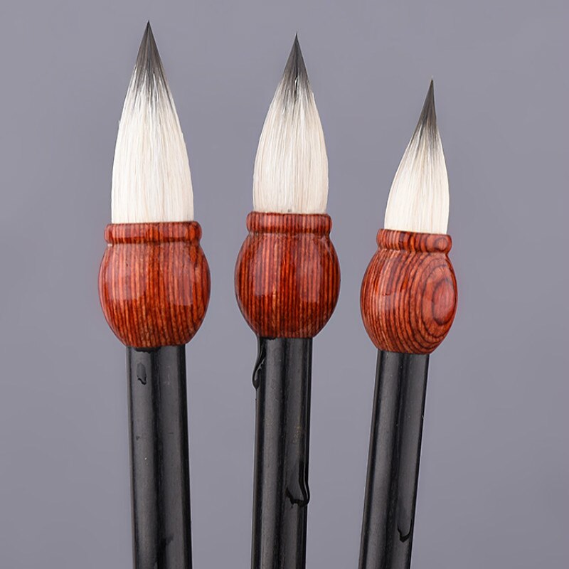3pcs/set Chinese Calligraphy Brush Woolen&purp... – Grandado
