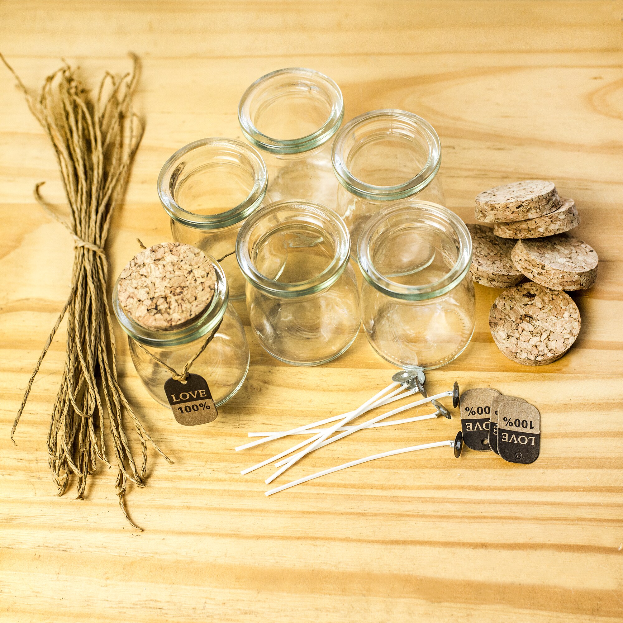 Kaars Potten Met Deksel Lege Glazen Pot 6Pcs Leuke... – Grandado