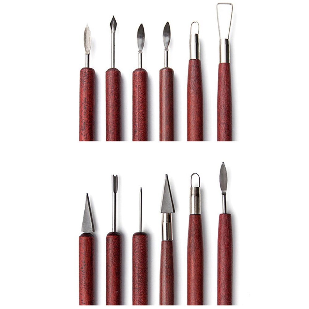 6pcs/set Pottery Clay Sculpting Tools Wooden Handl... – Grandado