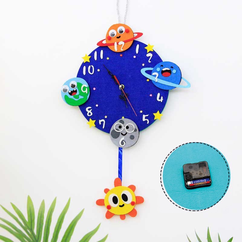 Handmade Craft Kit Space Style Wall Hanging Clock ... – Grandado