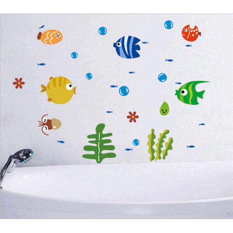 DIY Fish Pattern PVC Wall Sticker Self Adhesive Ti... – Grandado