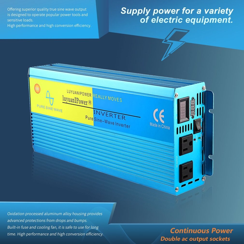 6000W Portable Car Power Inverter DC12V to AC110V ... – Grandado