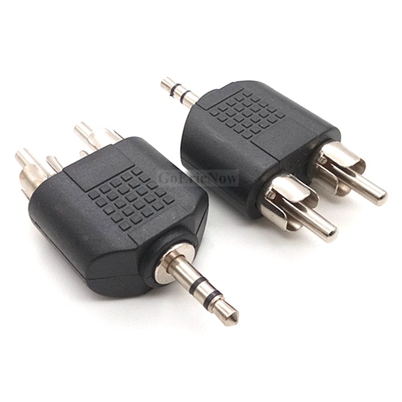 1 Pcs Rca 3.5Mm Spliter Plug Naar 2 Rca Jack Man-v... – Vicedeal