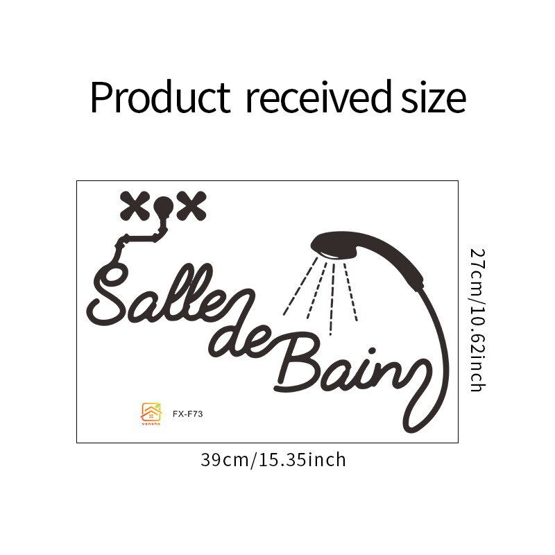 Bathroom shower DIY signage English glass window c... – Vicedeal