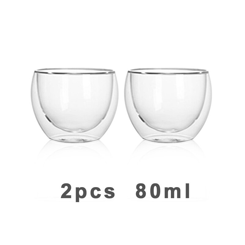 Heat resistant double cup 80 / 250 / 350 / 450ml b... – Grandado
