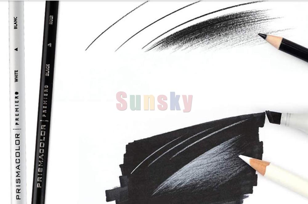 1pc/12pc Prismacolor Colored Pencil Black White Sk... – Grandado