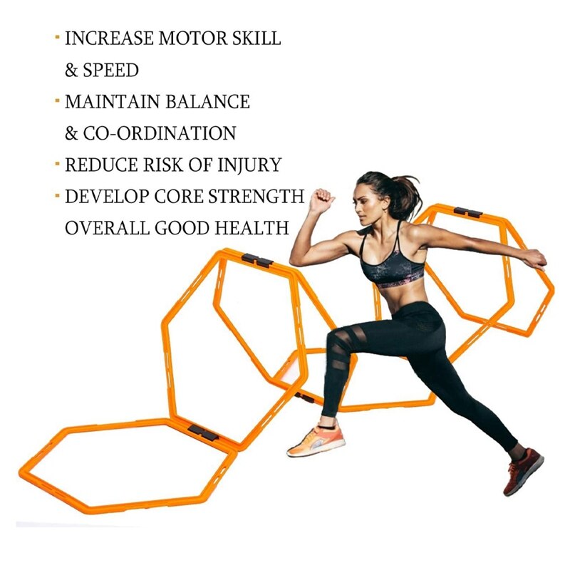 6 Pcs Fitness Equipment Hexagonal Speed Agility Ci... – Grandado
