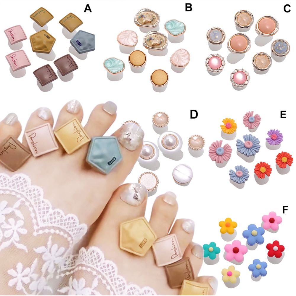8pcs/Pack Silicone Toe Separator Daisy Flower Char... – Grandado
