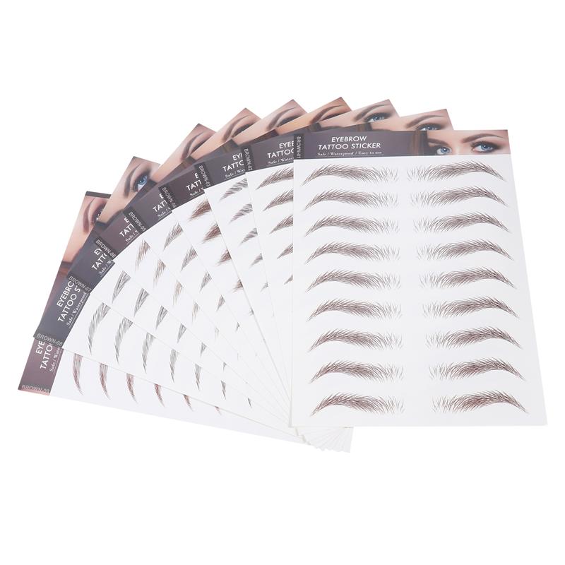 9 Sheets Eyebrows Sticker False Eyebrows Tattoos T... – Vicedeal