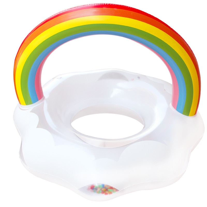 Inflatable Rainbow Swimming float Pool Float Pink ... – Vicedeal