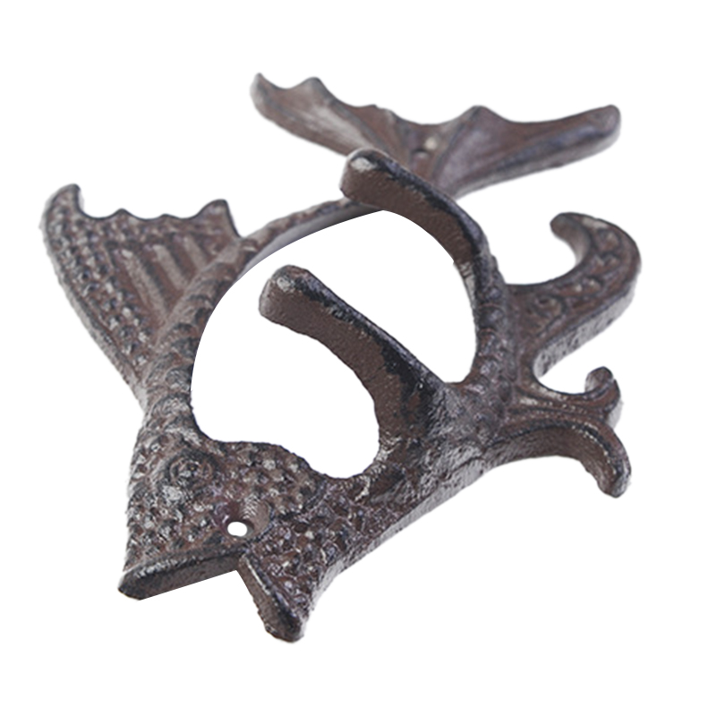 Fish with Two Hooks Ocean Series Cast Iron Wall Ho... – Vicedeal