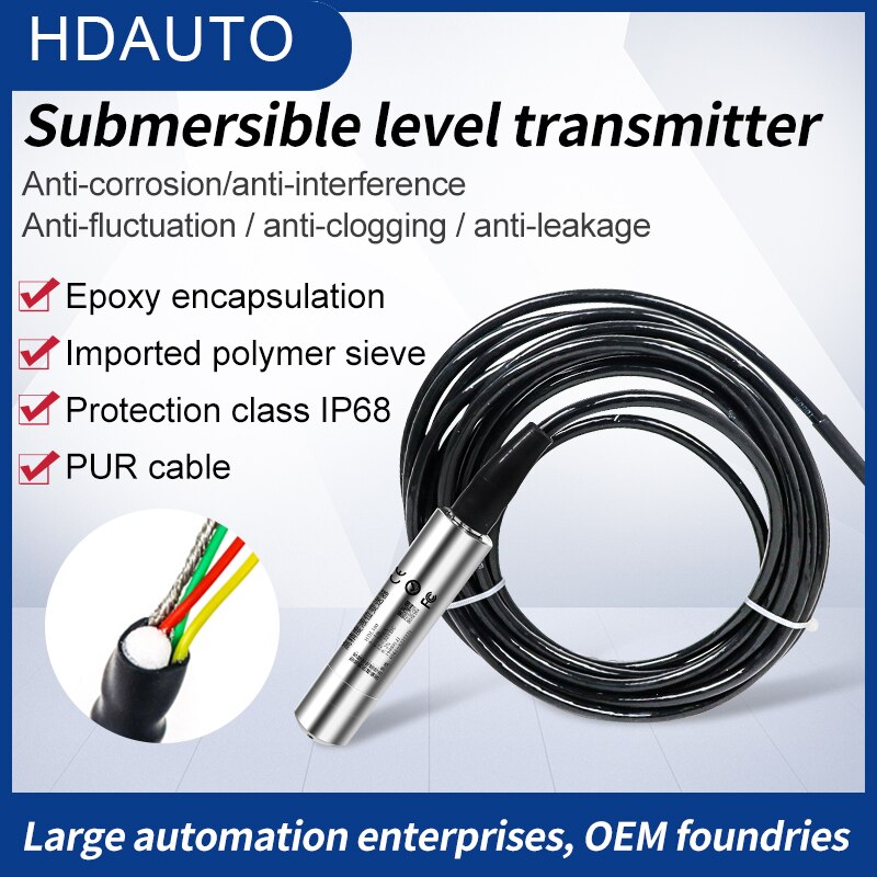 1-10m 4-20mA Throw-in type level gauge water tank ... – Vicedeal