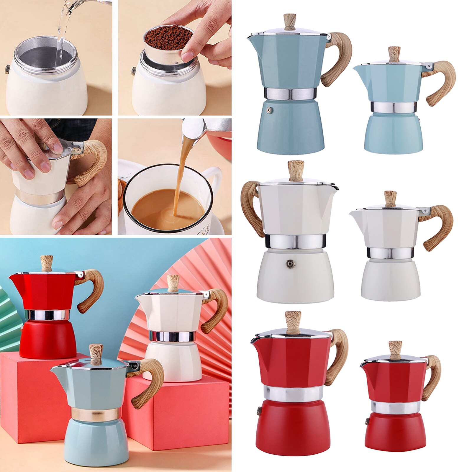 Cafetera italiana Moka Espresso, cafetera percolad... – Grandado