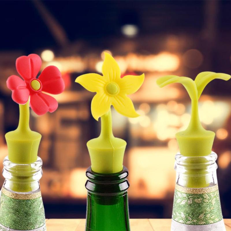 Silicone Flower Shape Bottle Stopper Bottle Caps R... – Vicedeal