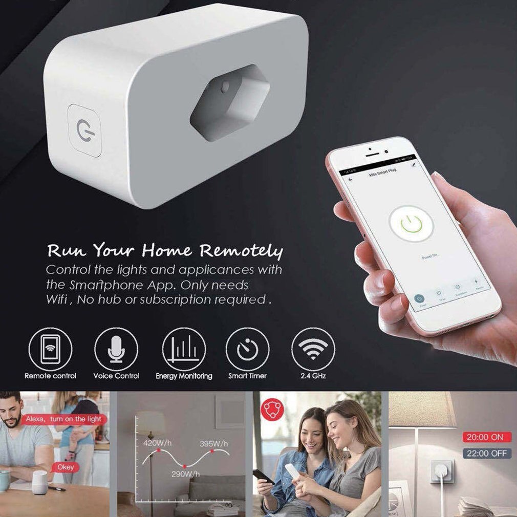 HM16BR 16A Smart Plug With Metering WIFI Smart Soc... – Grandado