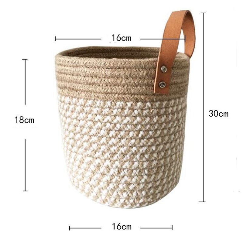 Best 2Pcs Cotton Rope Baskets With Handle- Woven W... – Grandado
