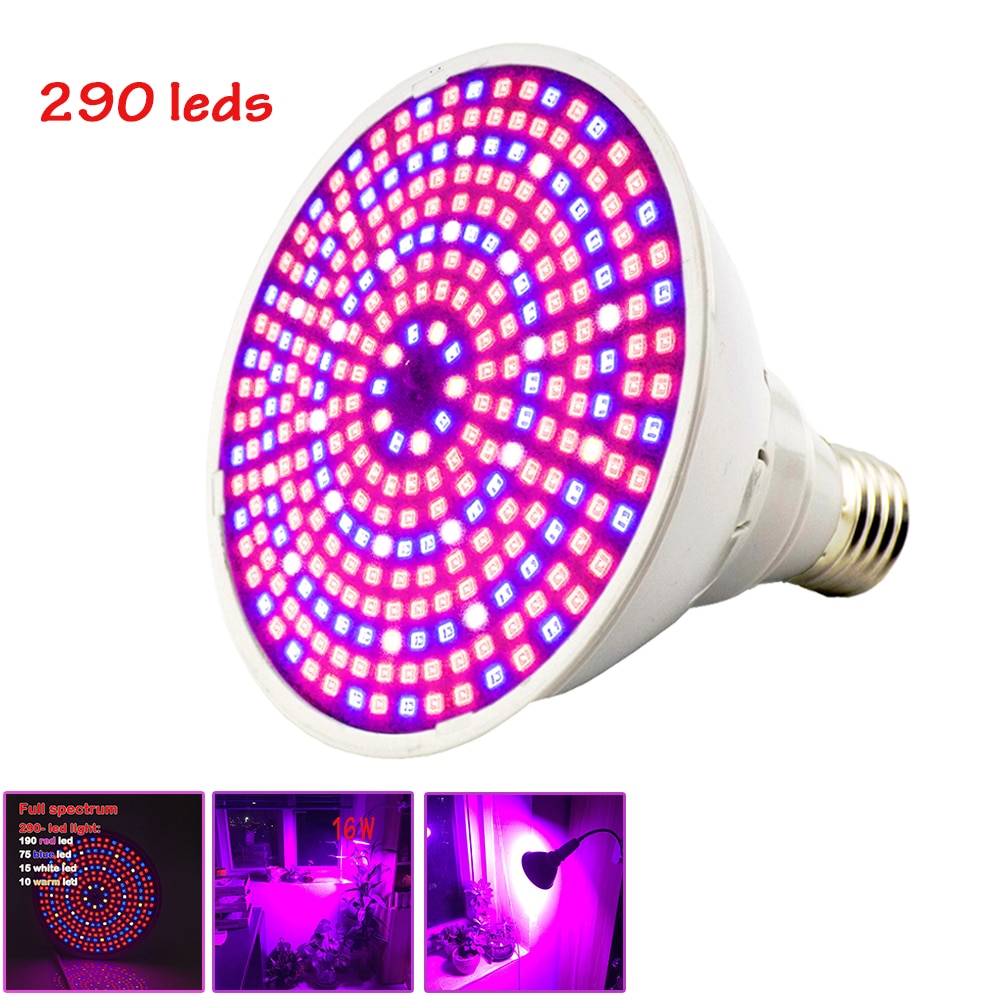 Full Spectrum 290 LED Grow Light E27 Bulb Plant Gr... – Grandado