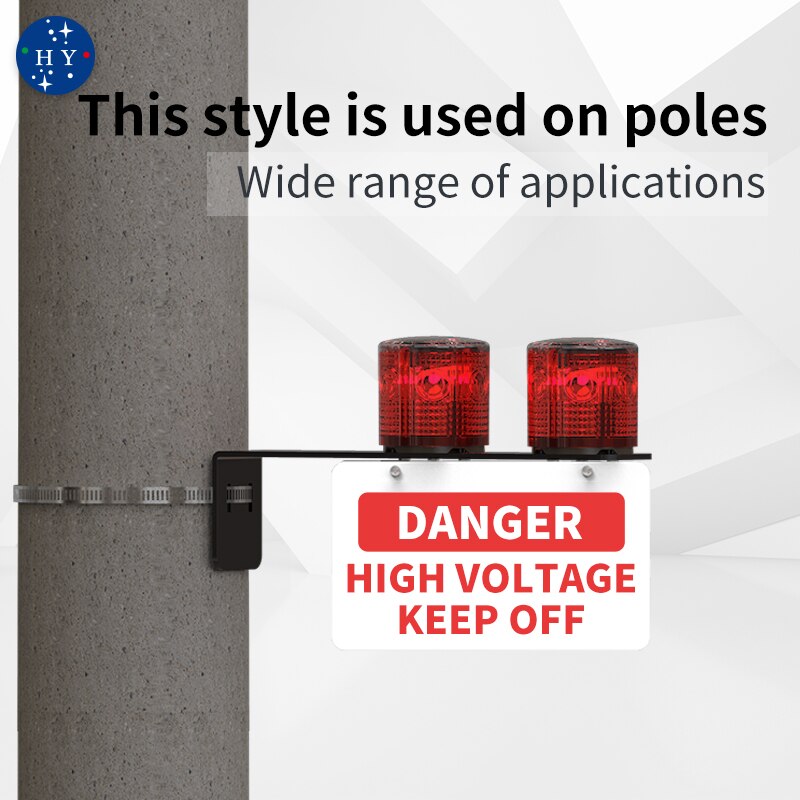 Solar warning light pole support obstruction light... – Vicedeal