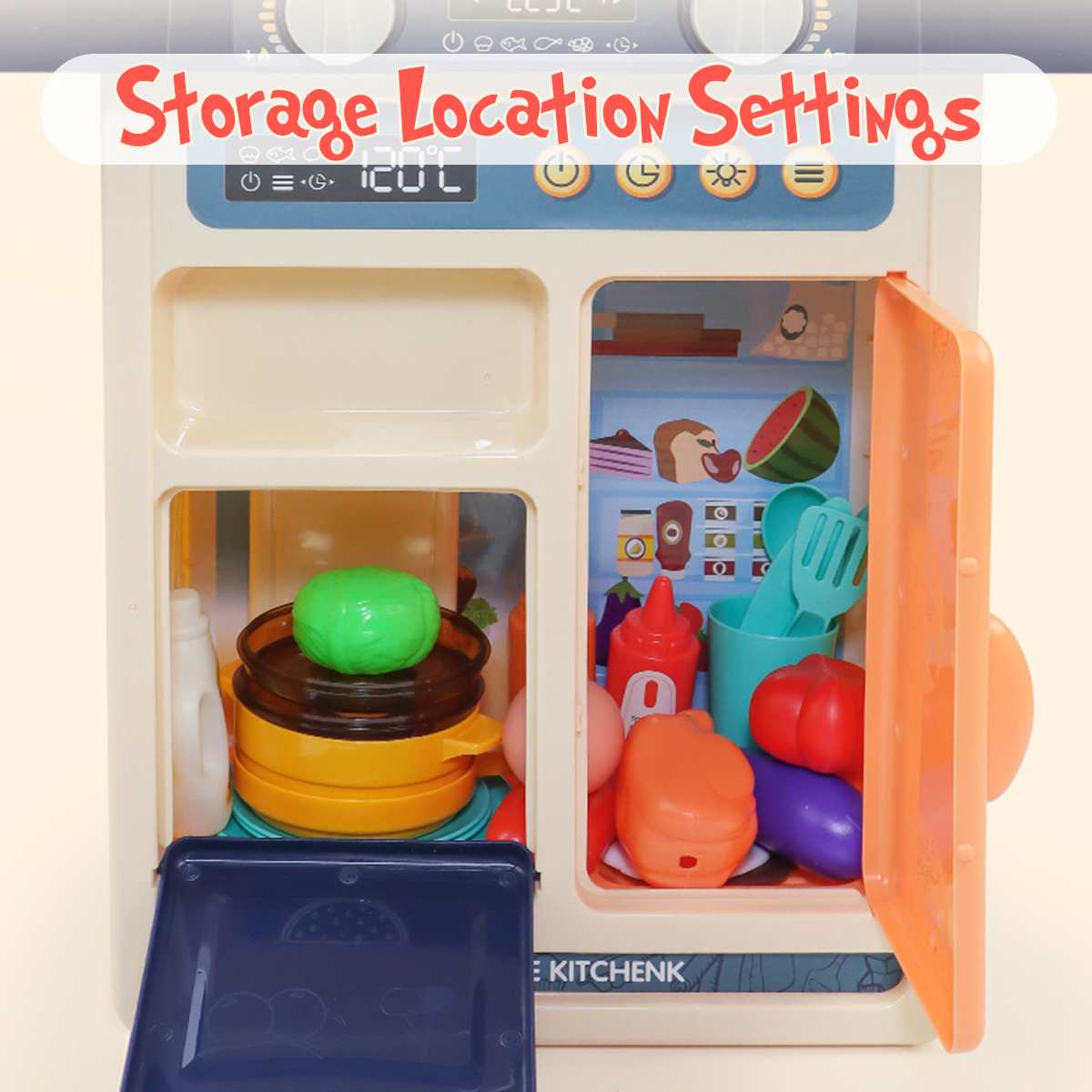 Kids Simulation Kitchen Set Pretend Play Chef Cook... – Grandado