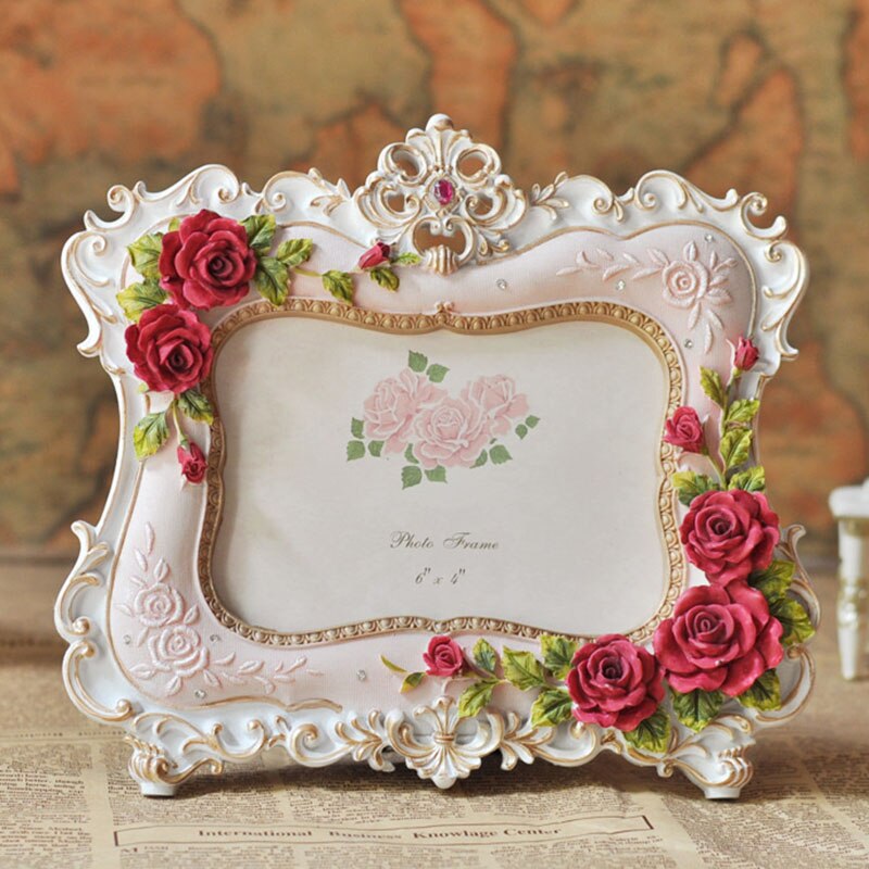 European Resin Picture Frames Vintage Rose Flower ... – Grandado