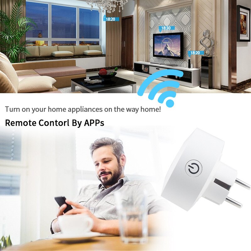 Smart Plug Wifi Socket Eu 10A Wifi Smart Plug Eu A... – Vicedeal